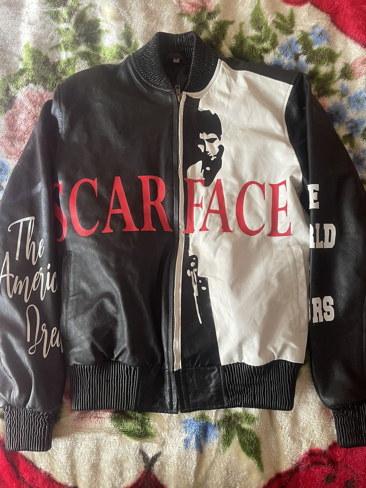 Custom Jacket Custom Supreme Scarface Leather Jacket | Grailed