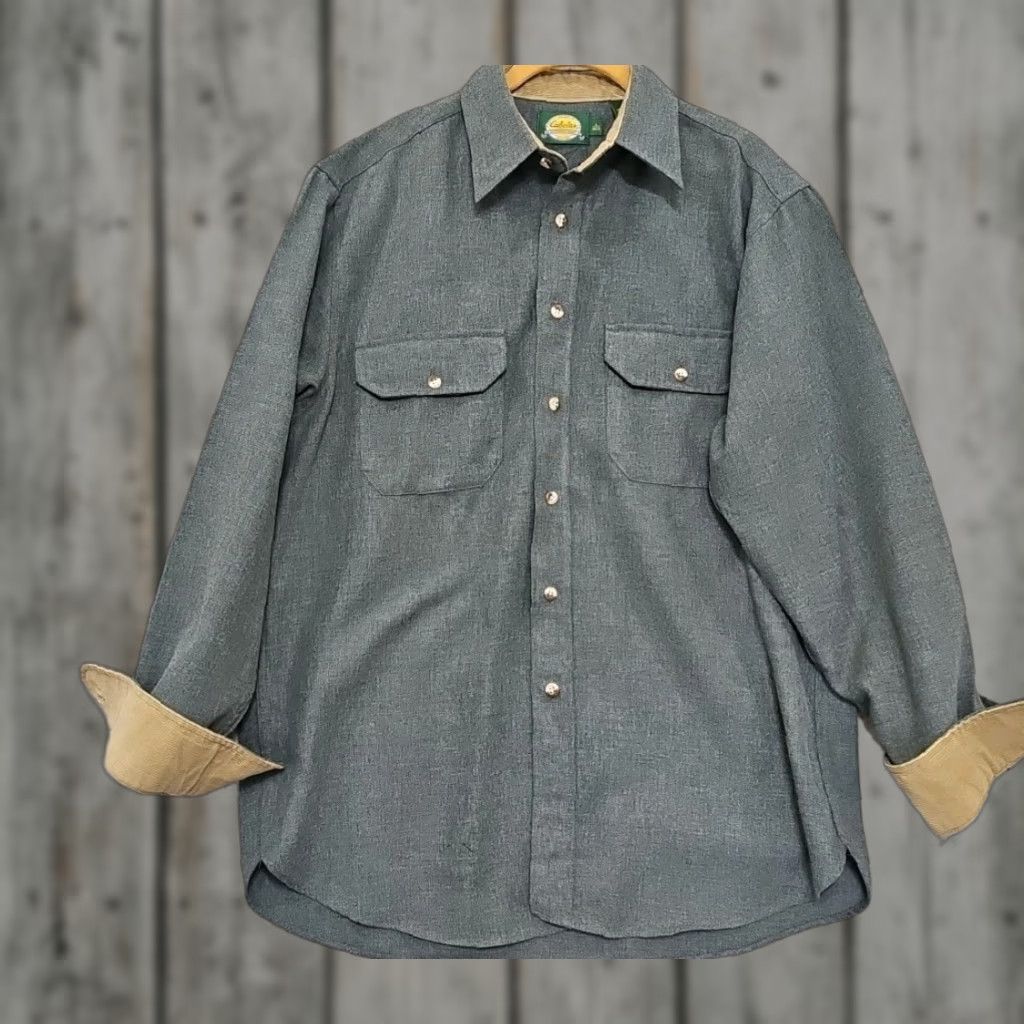 Vintage VINTAGE Cabela's Shirt Mens L Button Up Gray Hunting ...