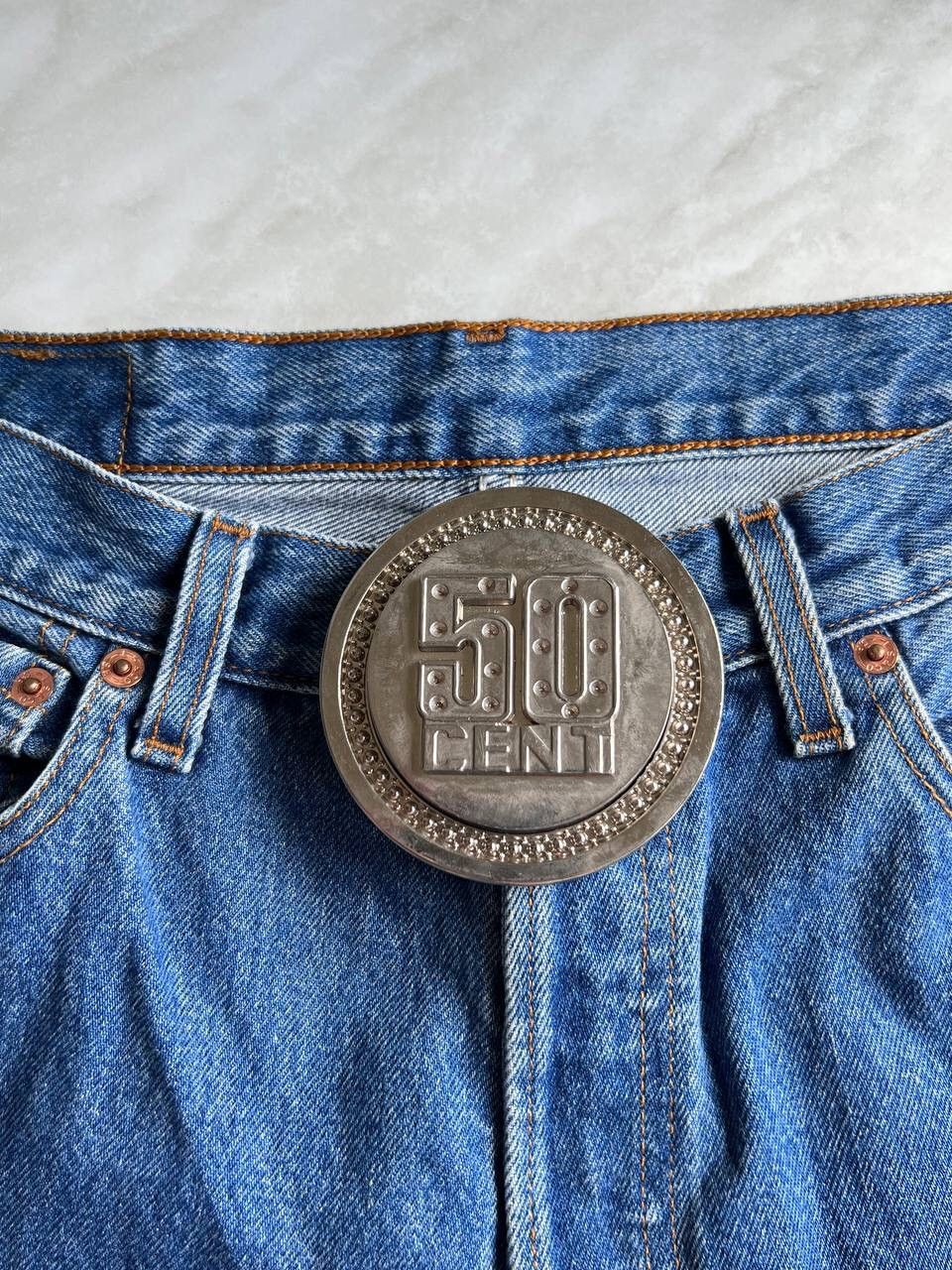 50 Cent × G-Unit × Vintage RARE🔥 50 Cent Vintage Belt Buckle Spinner ...