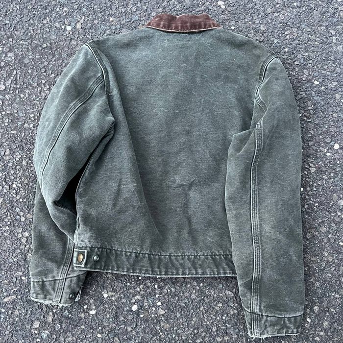 Vintage Vintage Carhartt j97 mos green Detroit jacket | Grailed