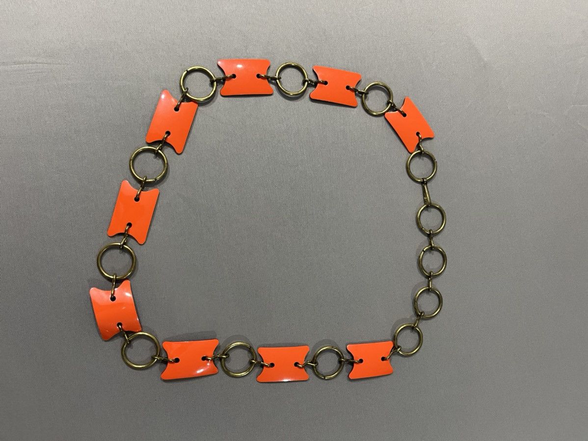 Vintage 1970s Style Orange Chain Clasp Belt | Grailed