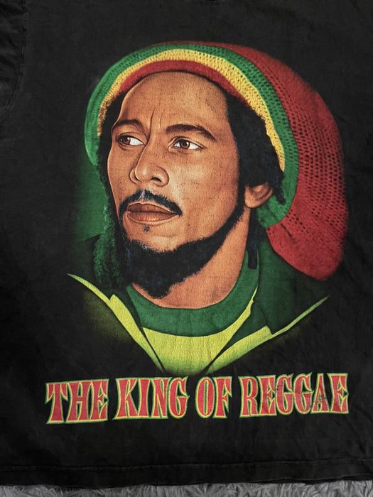 Vintage Bob Marley 90s vintage King of Reggae portrait t-shirt | Grailed