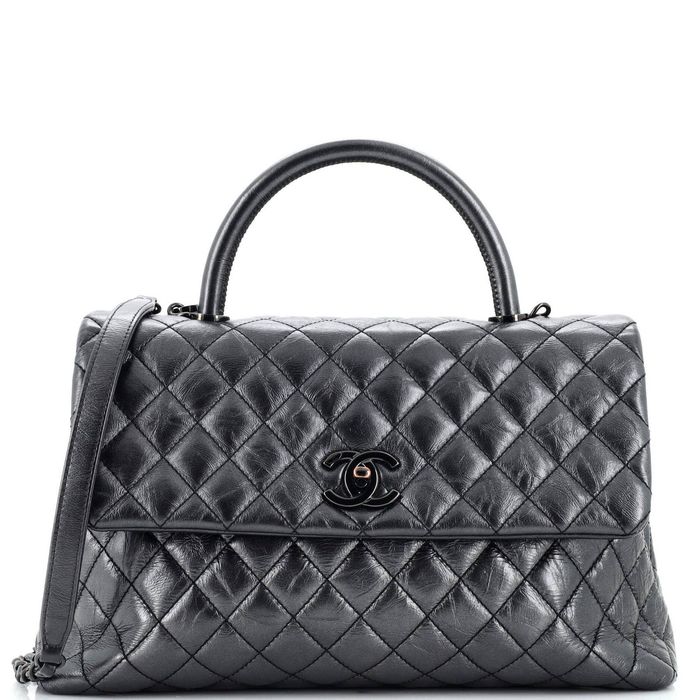Chanel Coco Top Handle Bag Quilted Aged Calfskin Medium | Grailed Chanel Coco Top Handle Bag Quilted Aged Calfskin Medium | Grailed