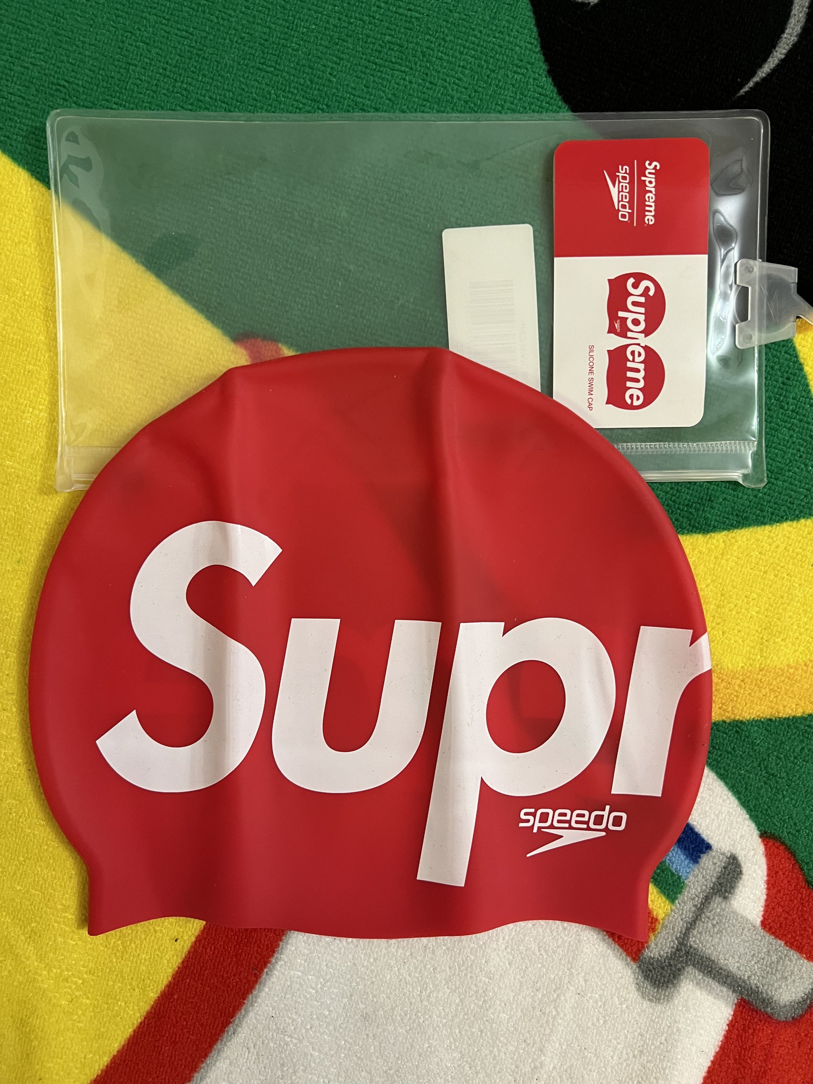 Speedo × Supreme Supreme Speedo Swim Cap red swimming pool hat | Grailed
