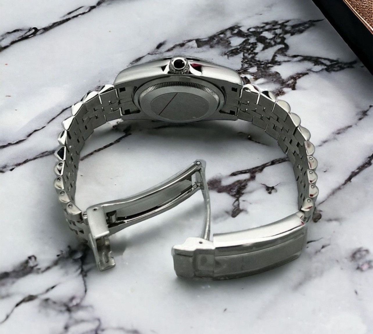 Seiko Seiko Mod Datejust Black Diamond Dial Steel Jubilee Watch | Grailed