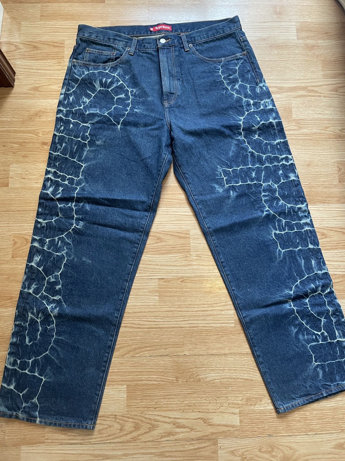 Supreme Supreme shibori loose fit denim 36 baggy | Grailed