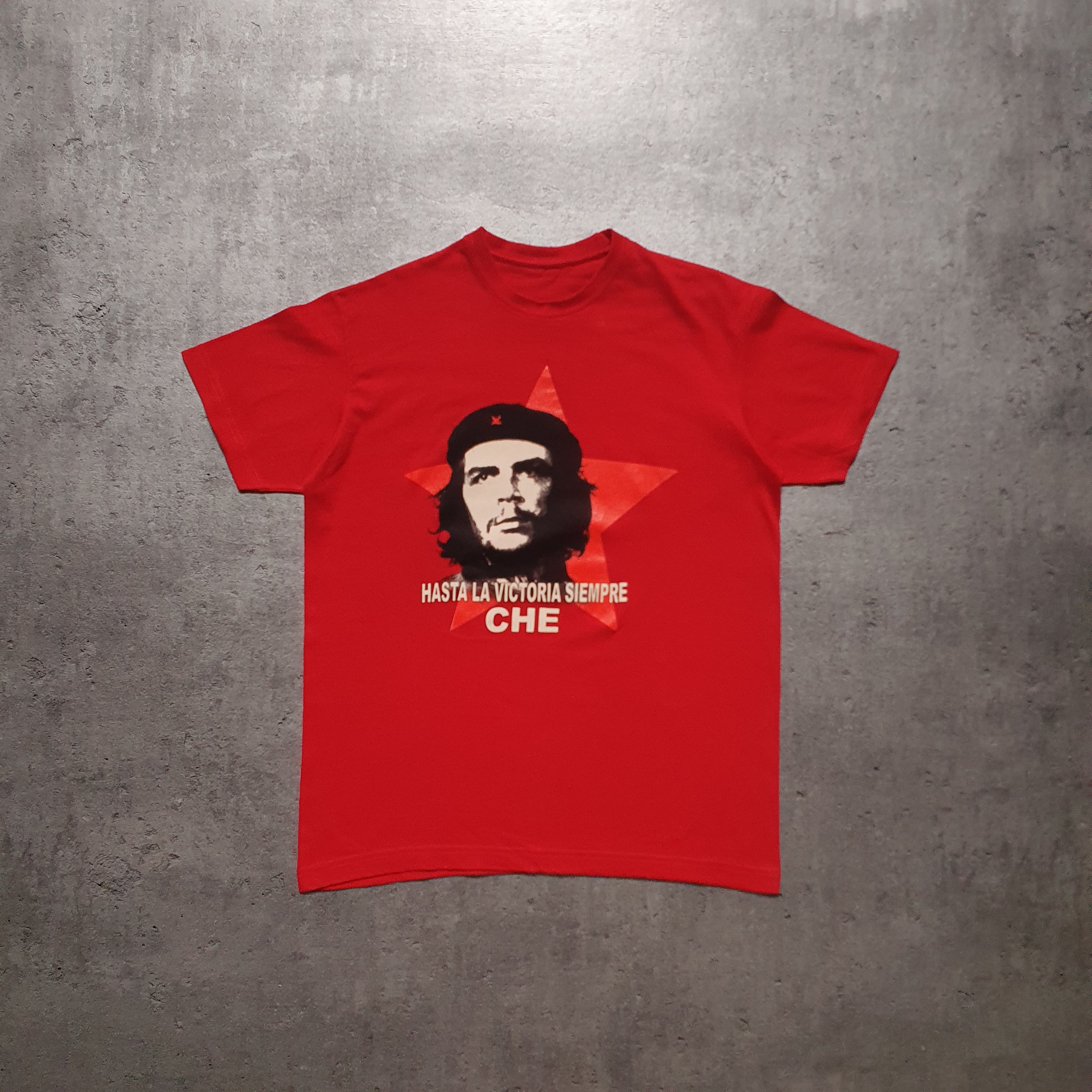 Vintage 00s y2k Che Guevara Hasta La Victoria Siempre Red T-Shirt | Grailed