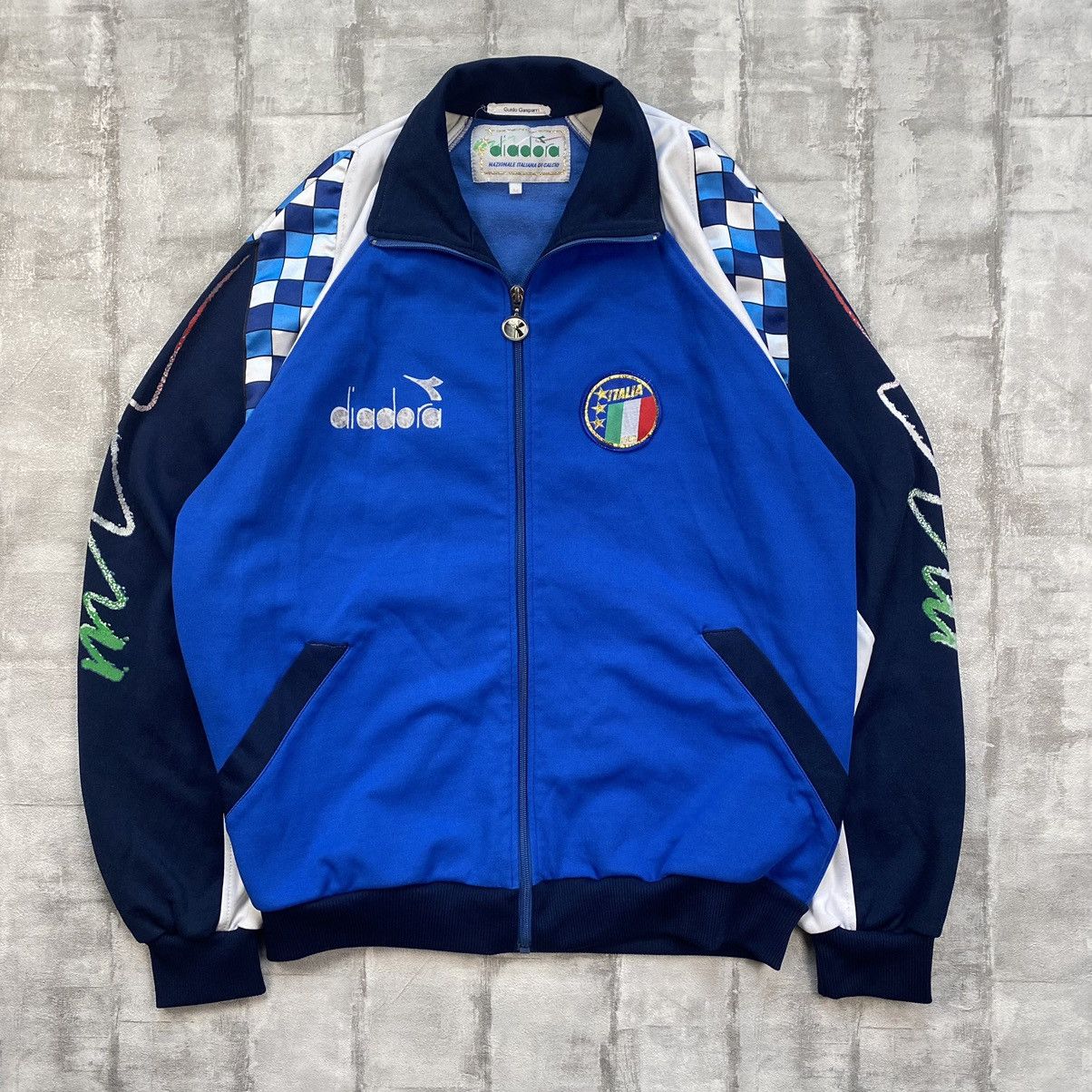 Diadora × Jersey × Vintage Diadora x Italia Vintage 1990 Track Jacket L ...