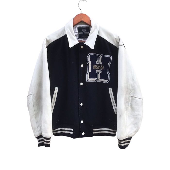Harvard Vtg Harvard University Big Logo Letterman Varsity Jacket | Grailed