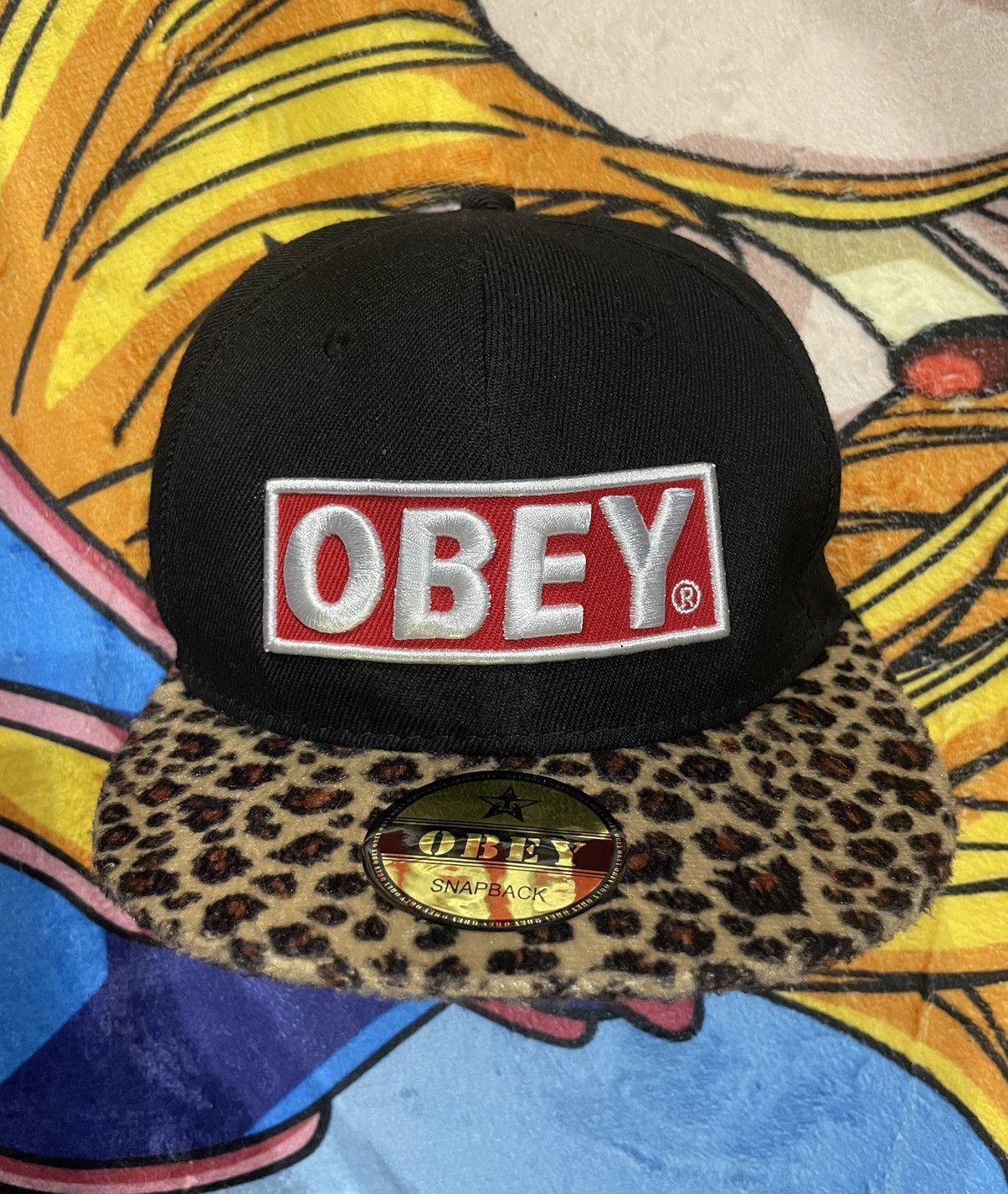 Obey × Streetwear × Vintage Y2K Obey Cheetah Print Snapback | Grailed