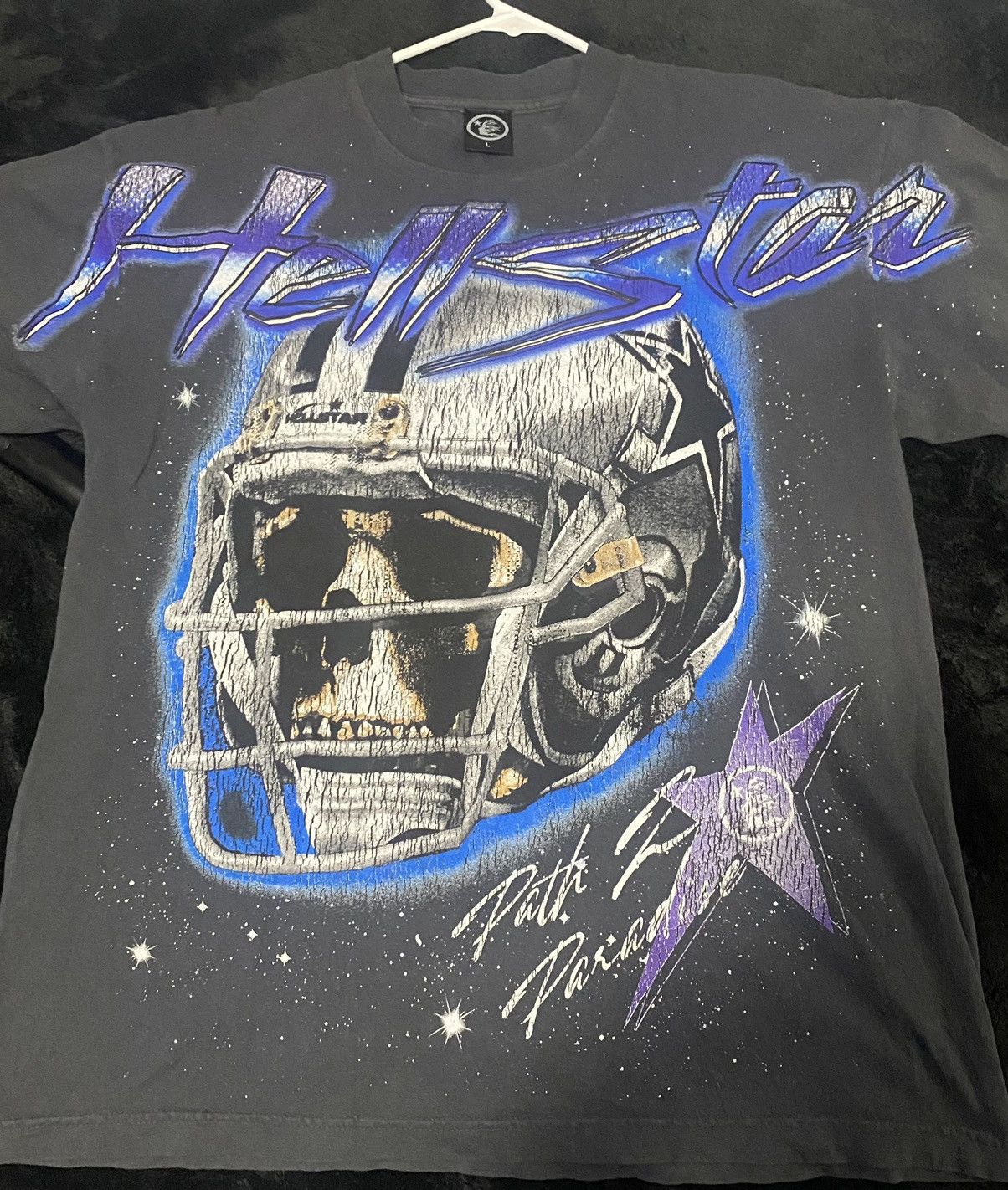 HELLSTAR Hellstar Amerikkka's Team Tee L Washed Black | Grailed