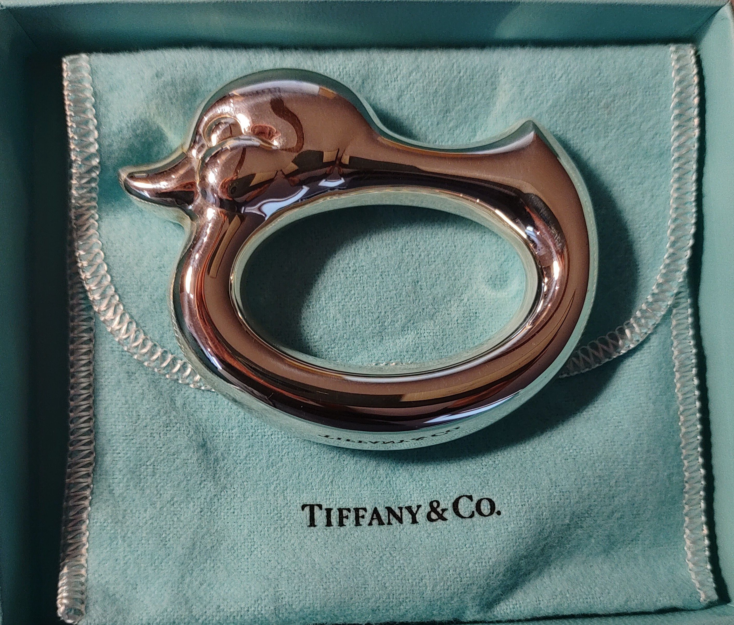 Tiffany & Co. Tiffany & Co Sterling Silver Baby Ratlle Vintage NEW w ...