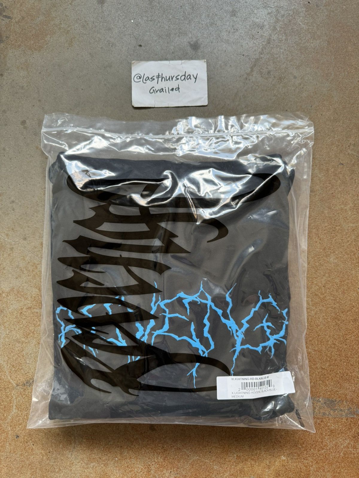 Revenge Revenge XXXTENTACION Lightning Hoodie Black/Blue Medium | Grailed