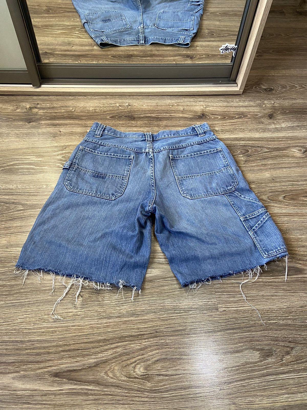 Vintage Old Navy Distressed Cut Baggy Carpenter Jeans Shorts Jorts ...