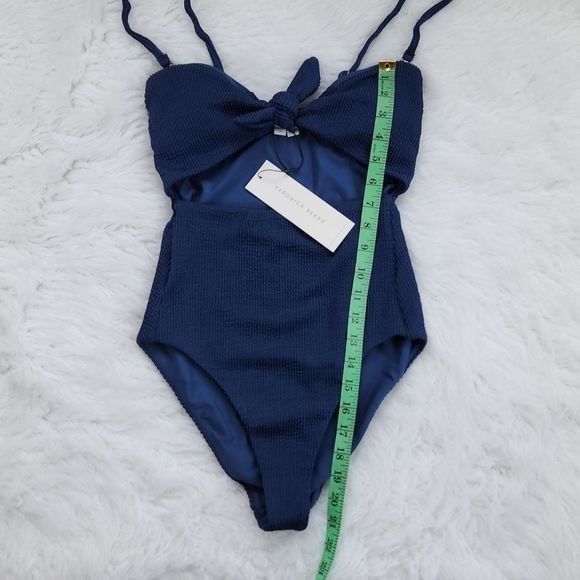 Veronica Beard Veronica Beard Bethany Cutout One Piece Swimsuit Blue