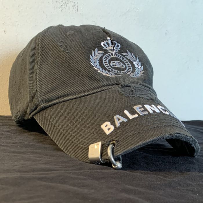 Balenciaga Balenciaga Destroyed Piercing Cap | Grailed