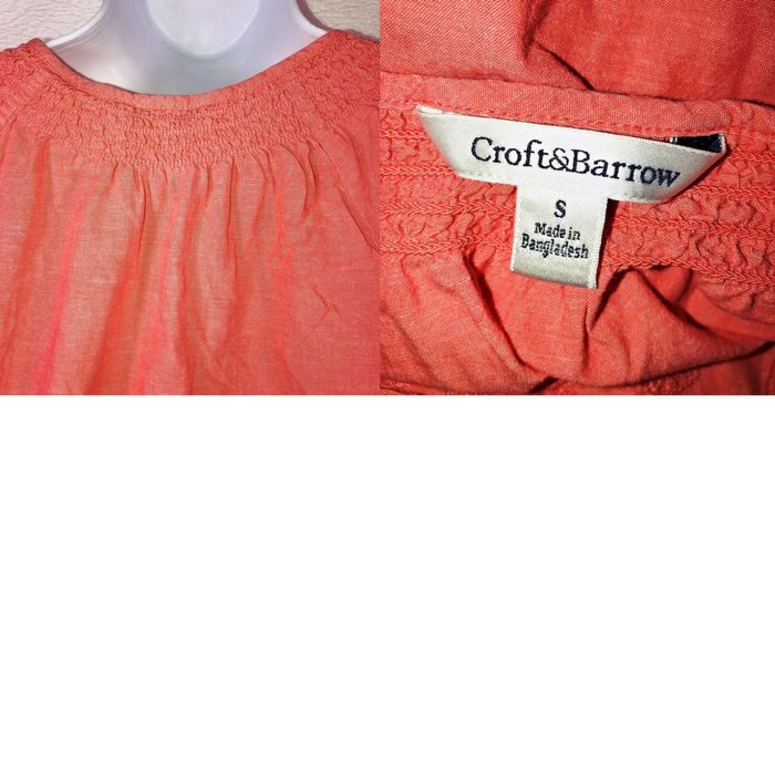 Croft & Barrow CROFT & BARROW Women's Embroidered Cotton Peasant Top ...