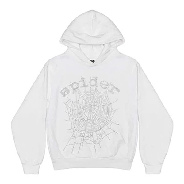 Spider Worldwide SP5DER OG RHINESTONE LOGO HOODIE | Grailed