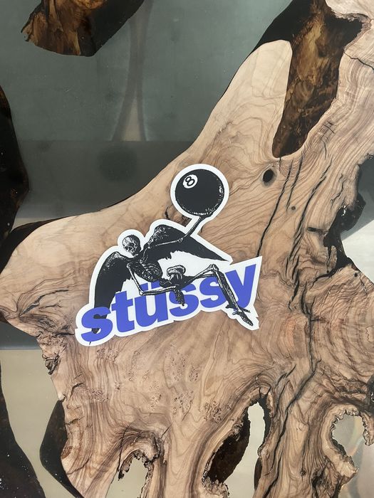 Stussy STUSSY 8 BALL UNDEAD SKELETON ARCHANGEL BIG LOGO STICKER | Grailed
