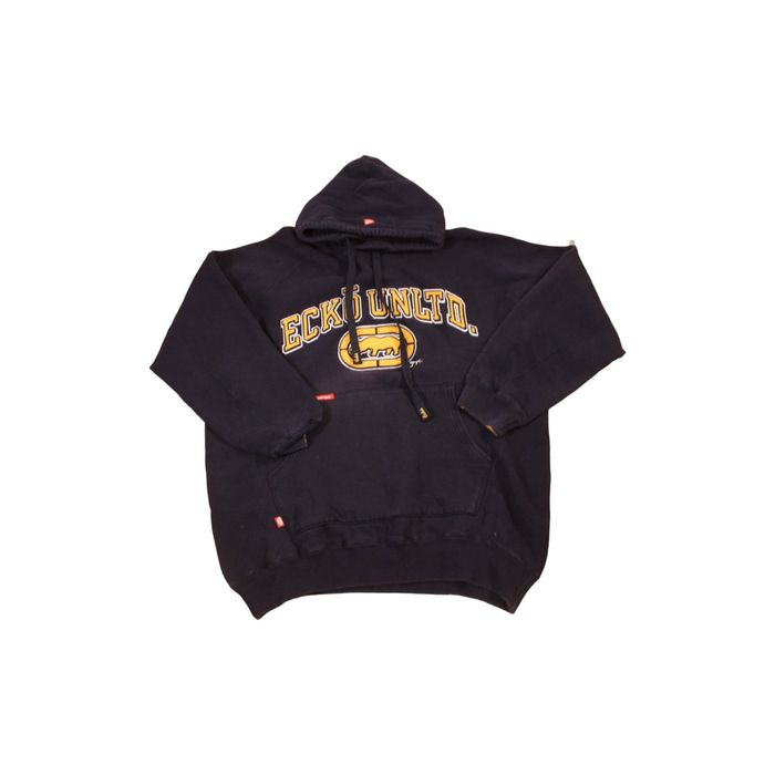 Ecko Unltd. Vintage Ecko Unltd Spell Out Logo Pullover Hoodie Black Larg | Grailed