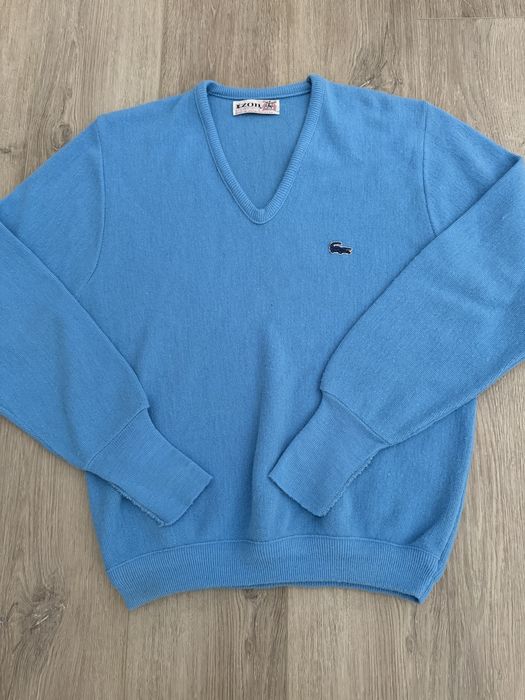 Vintage 1970s IZOD LACOSTE V NECK COZY SWEATER | Grailed