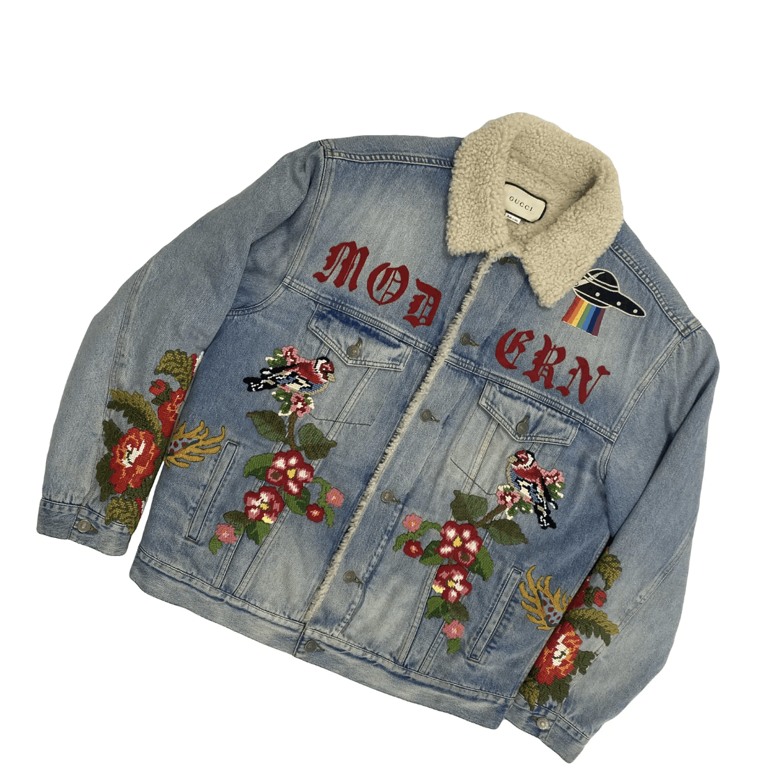 Gucci 'Modern' 'Future' Denim Shearling Jacket | Grailed