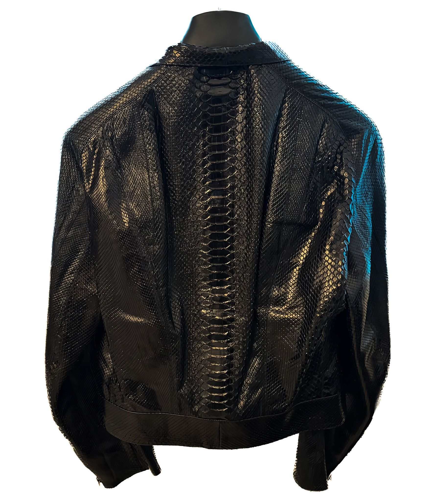 Roberto Cavalli PYTHON LEATHER JACKET | Grailed