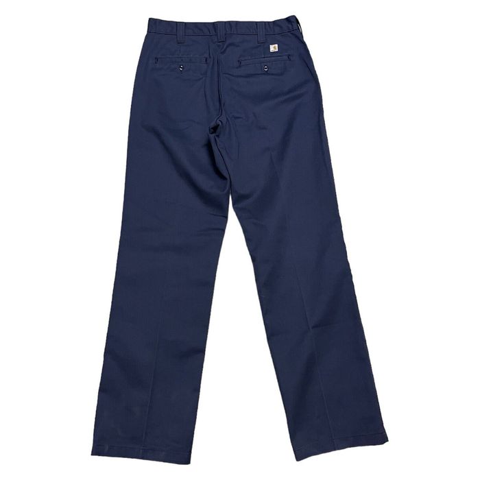 Carhartt Carhartt Navy Blue Blended Twill Pleated Work Cargo Pants ...