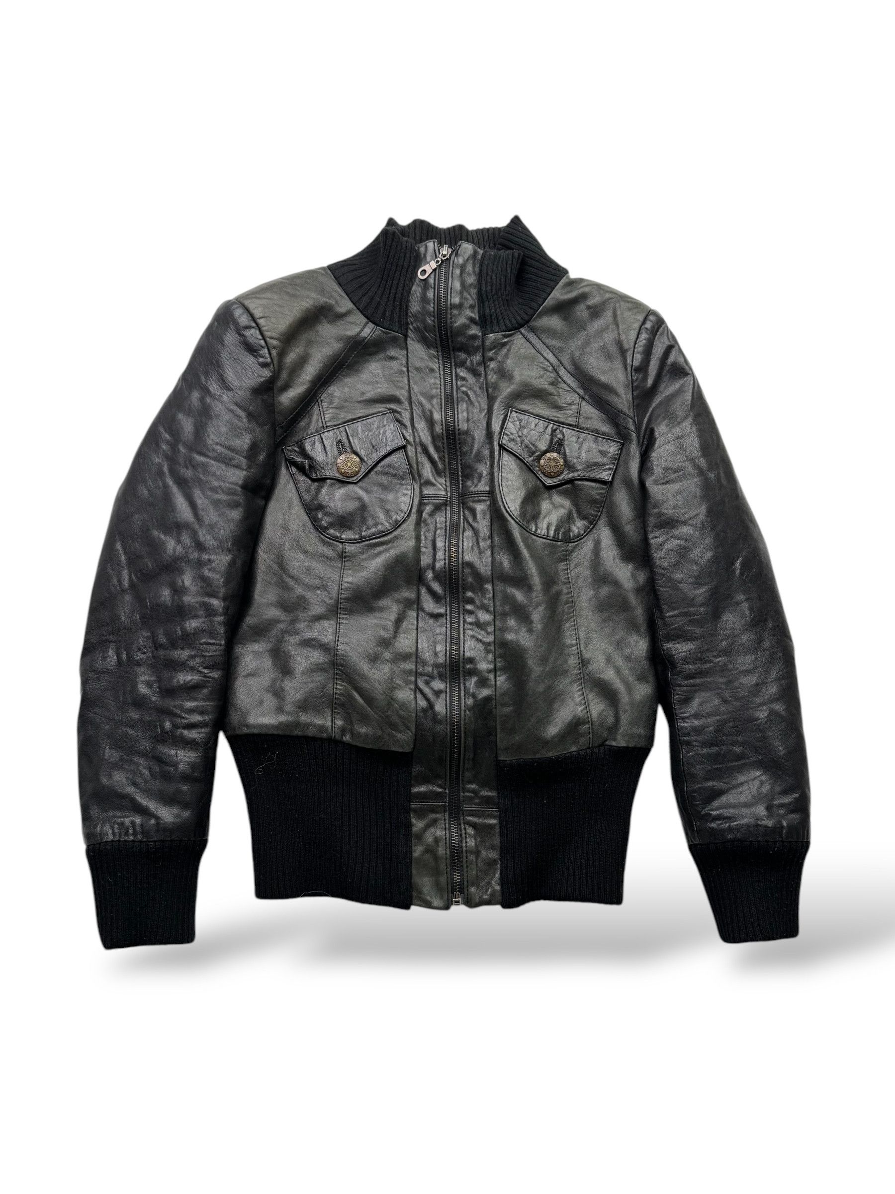 Japanese Brand Vintage Cropped Leather Jacket W20 | Grailed