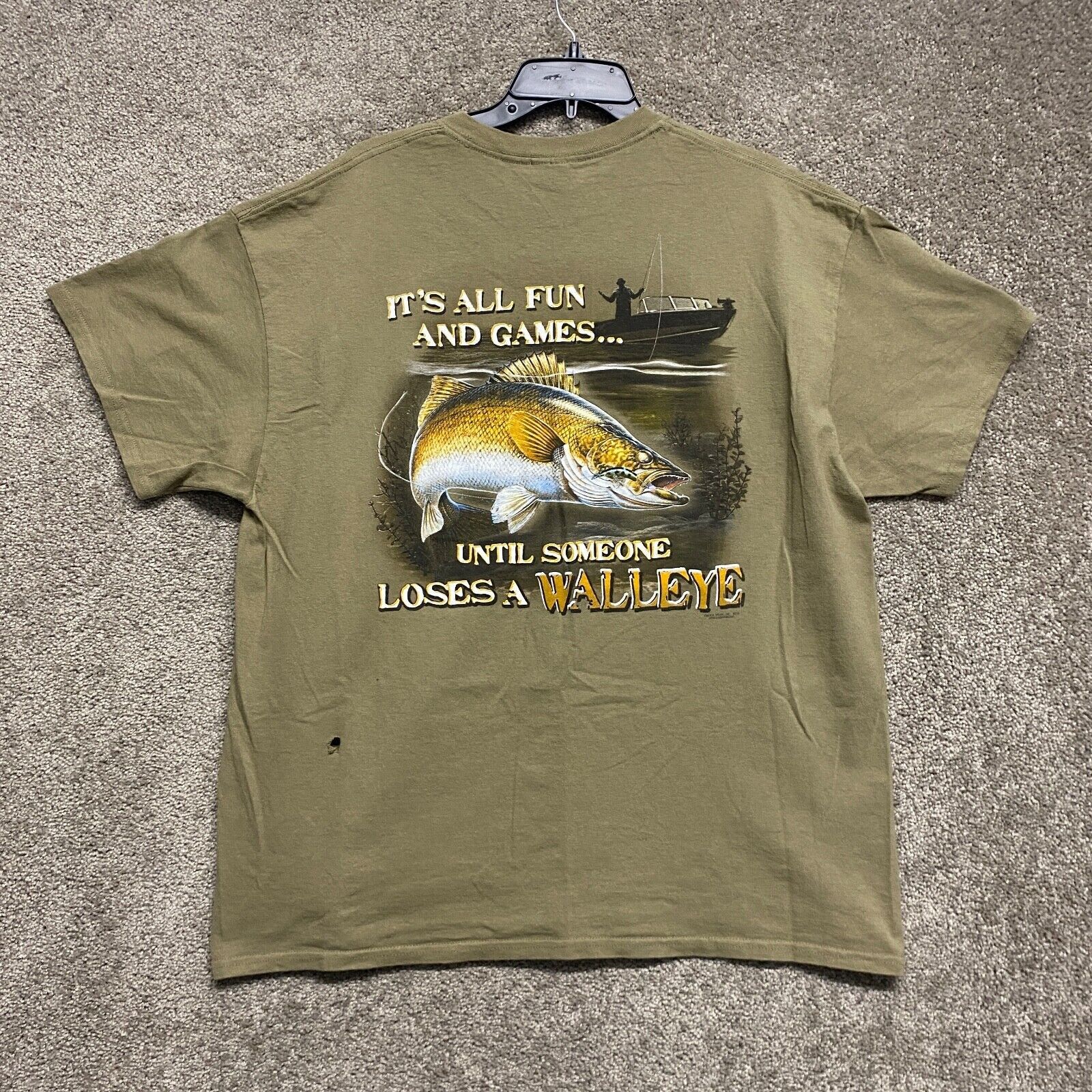 Vintage Buck Wear Shirt Mens XL Brown Short Sleeve Hunting Fishing ...