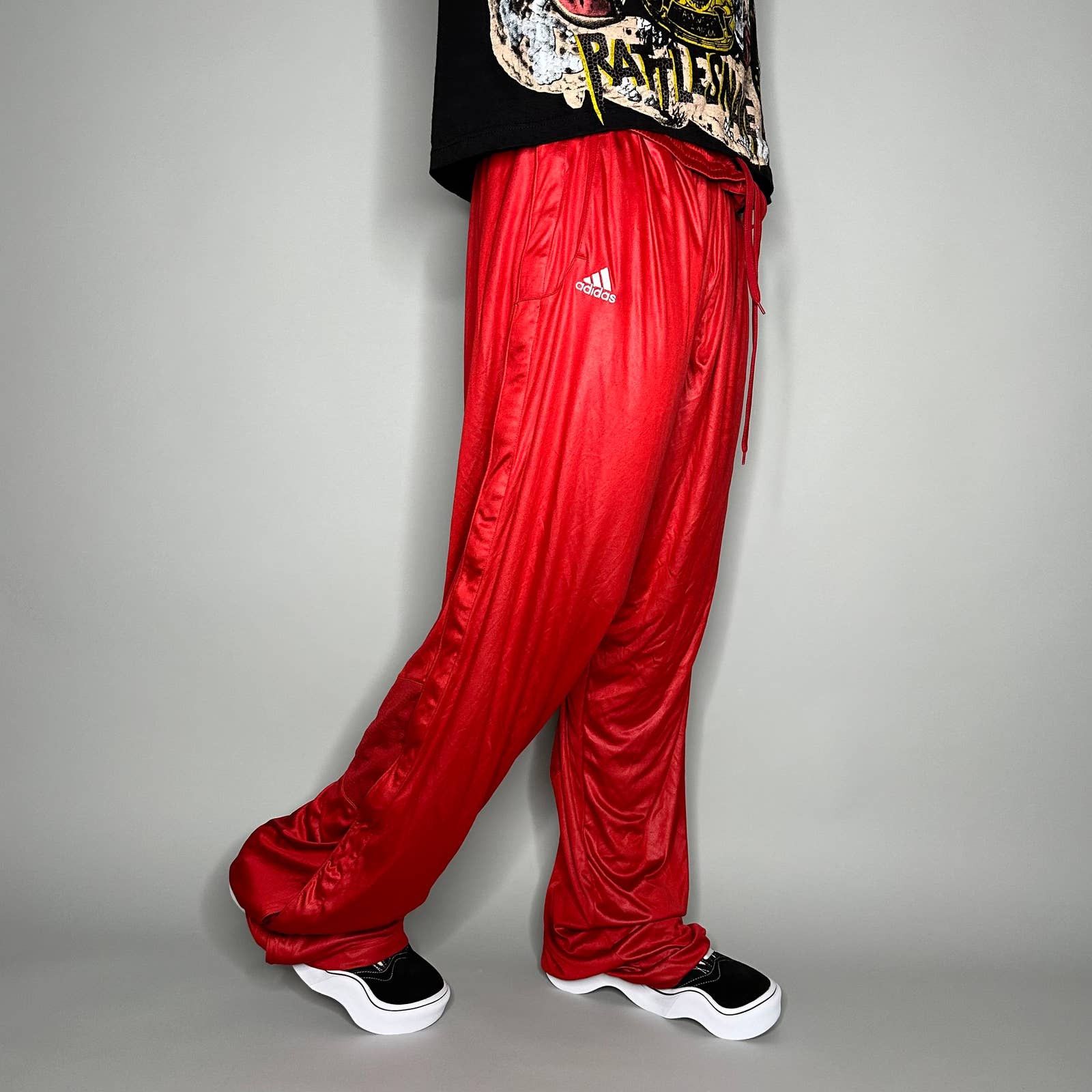 Adidas × Streetwear × Vintage Adidas Breakaway Sweatpants Crimson Red ...
