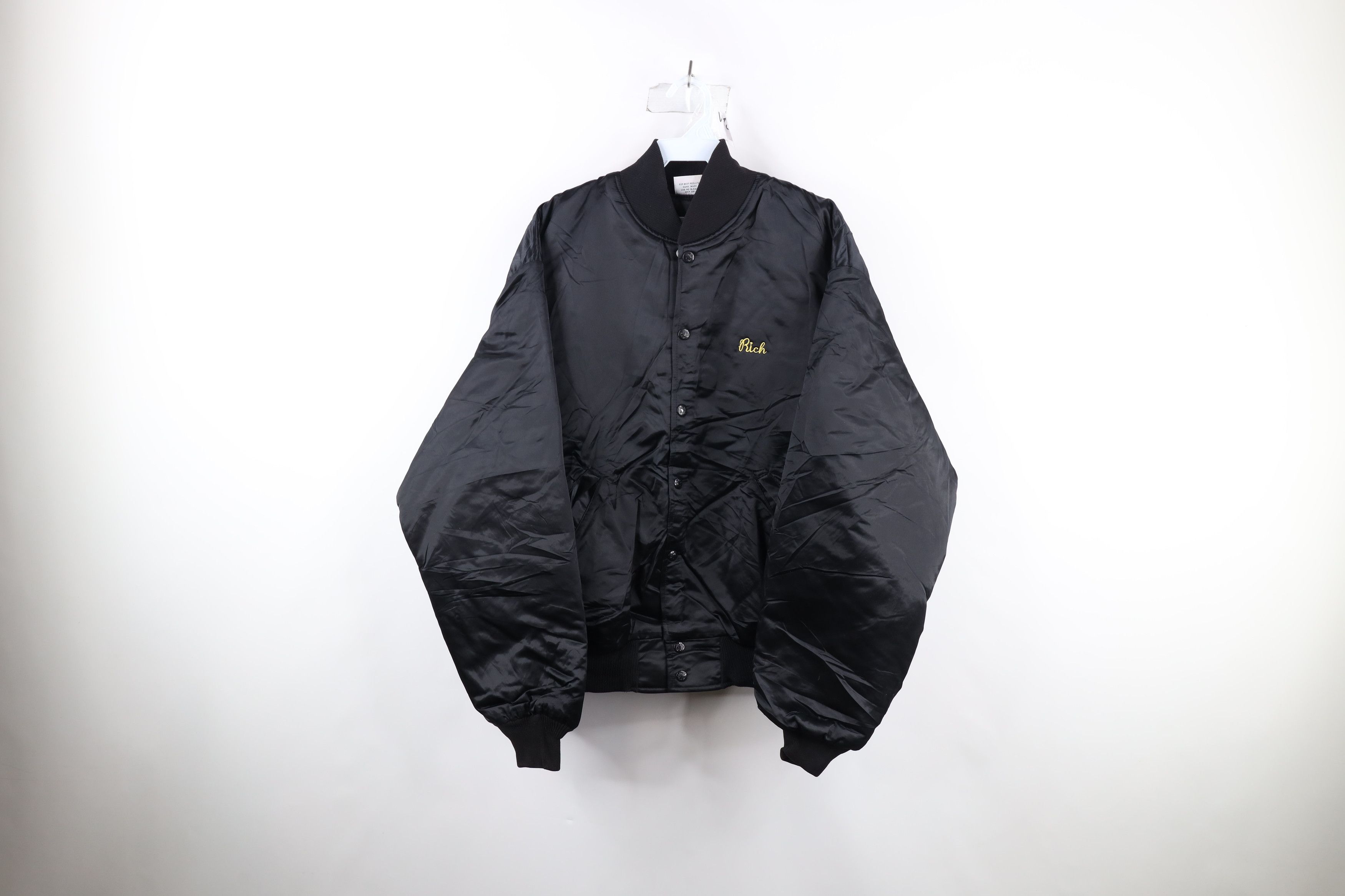 Vintage Vintage 90s Bergen Tech Basketball Satin Bomber Jacket USA ...