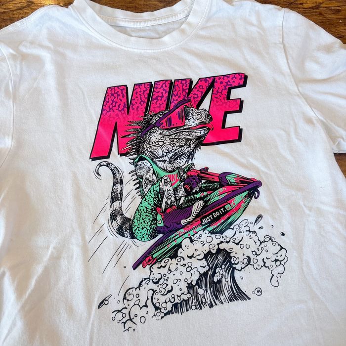 Nike Nike Retro 90s Miami Vice Neon Iguana Jetski Graphic T Shirt | Grailed