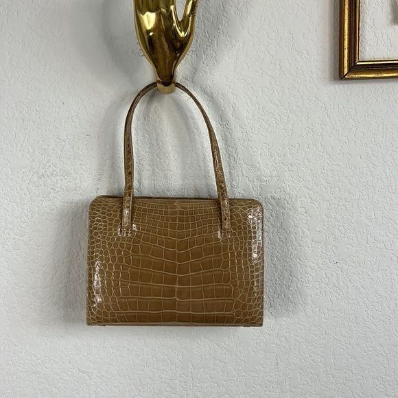 Lambertson Truex Lambertson Truex Crocodile Embossed Top Handle Queen ...