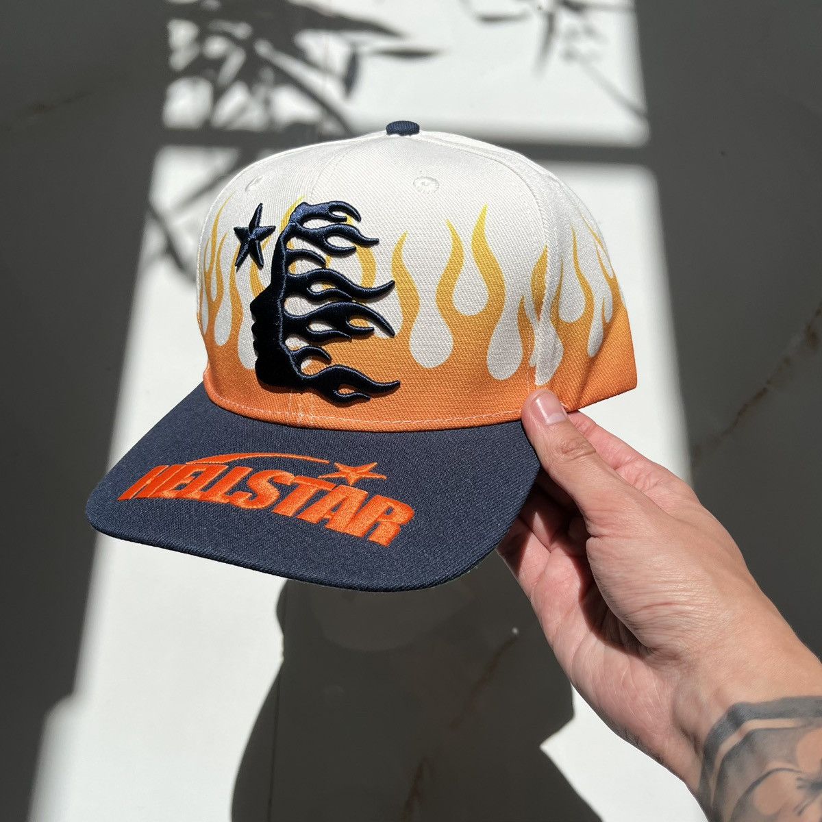 HELLSTAR Hellstar ‘Vintage Flame Snapback Navy’ | Grailed