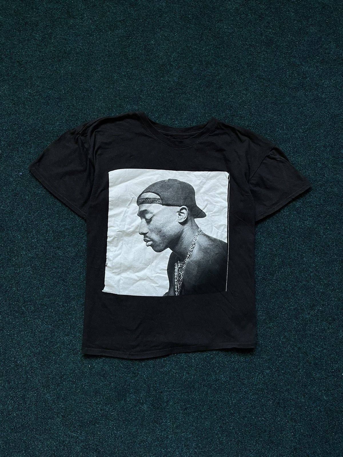 Vintage 2PAC Tupac Shakur Hip Hop Rapper Black RARE Streetwear y2k ...