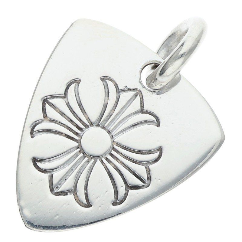 Chrome Hearts Chrome Hearts Silver Guitar Pick Pendant Necklace | Grailed