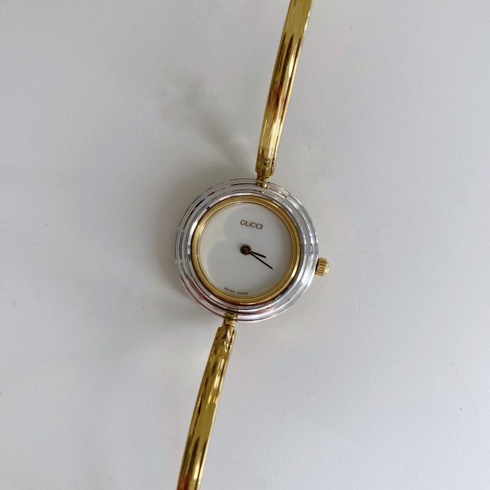 Gucci Gucci 90s 18K Gold Plated Interchangeable Bangle Watch | Grailed
