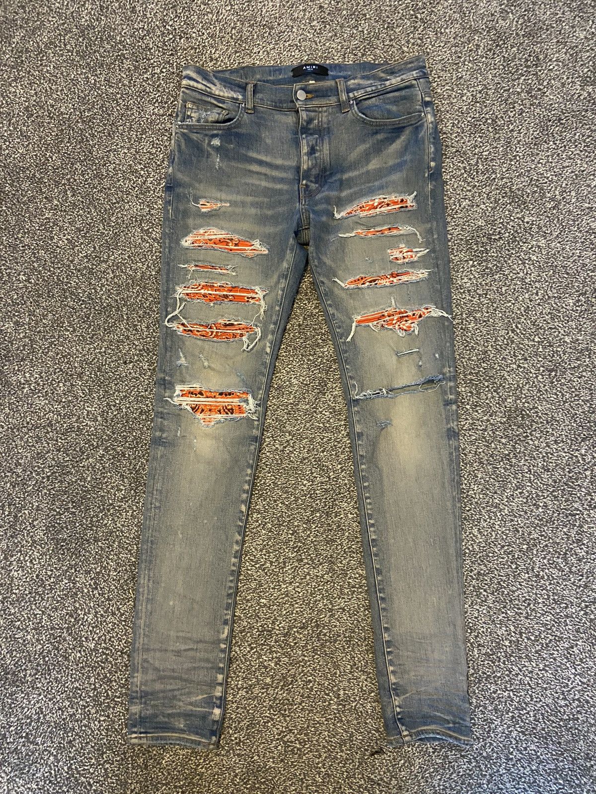 Amiri Amiri Jeans Mx1 Orange patch | Grailed
