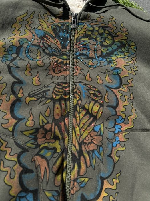 Vintage 🔥 Rare Y2K Hoodie / Jacket Really Point Ed Hardy Style | Grailed