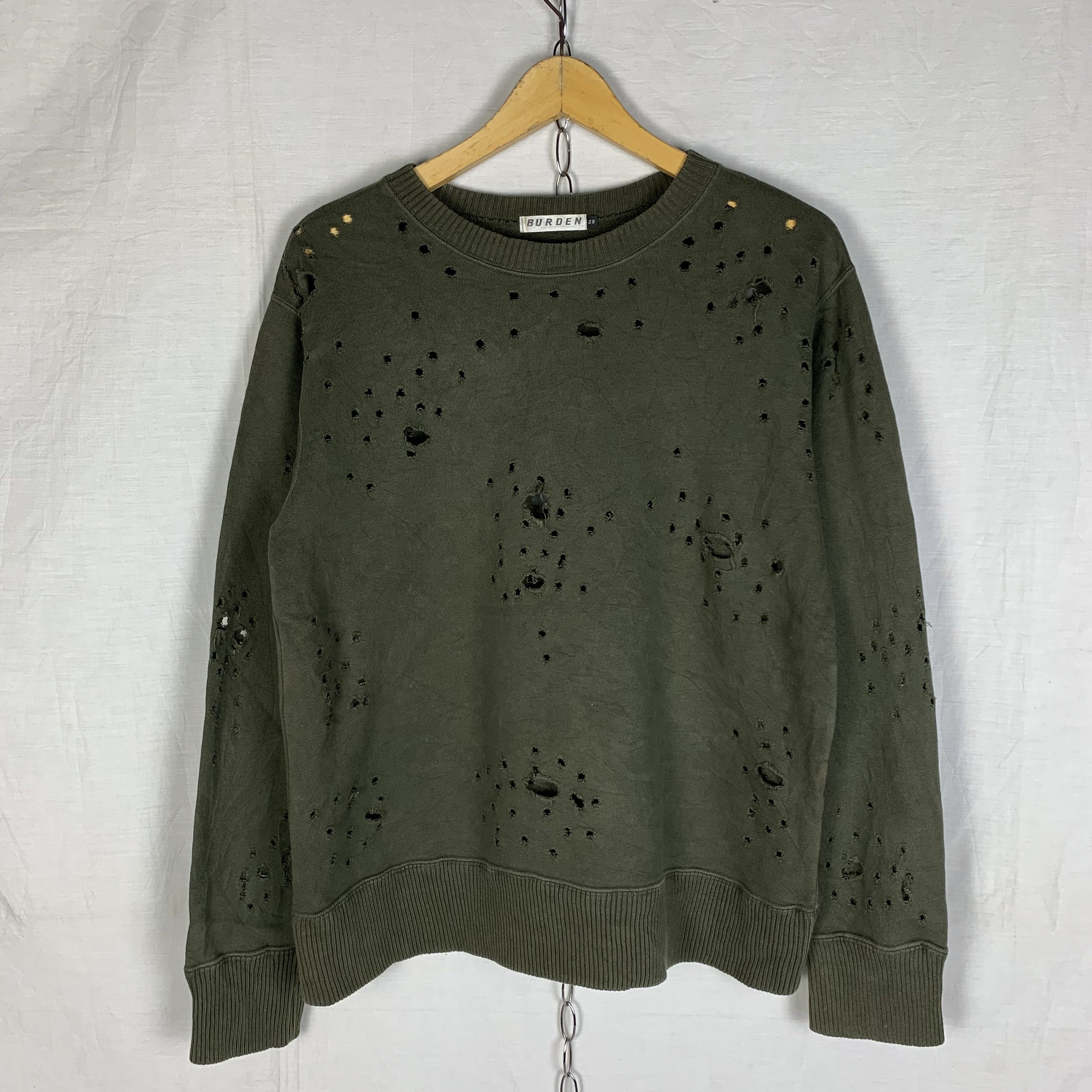Rusty Burden Distressed Homeless Ripped Sweater | Grailed