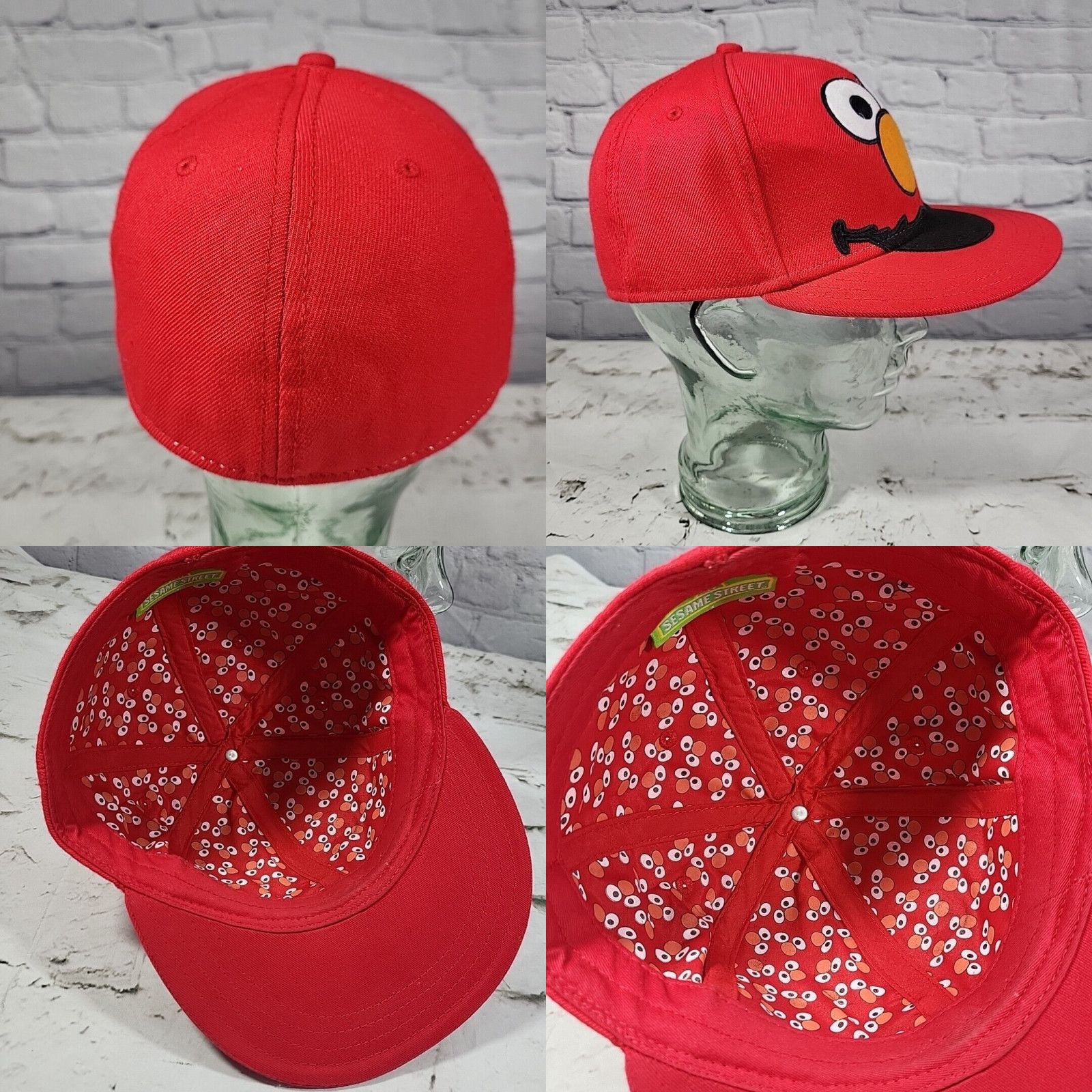 Bally Authentic Sesame Street Elmo Official Red Fitted Mens Ball Cap ...