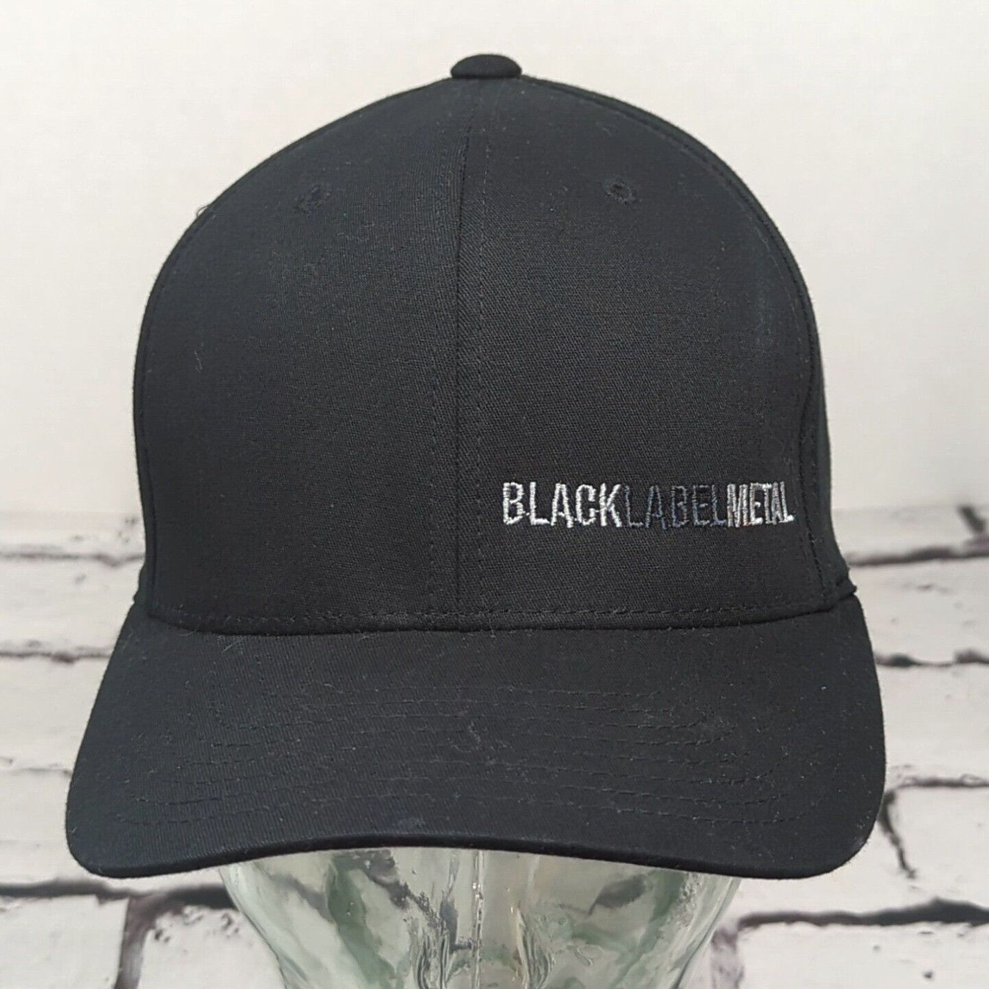 Vintage Black Label Metal Fitted S/M Hat Adjustable Ball Cap | Grailed