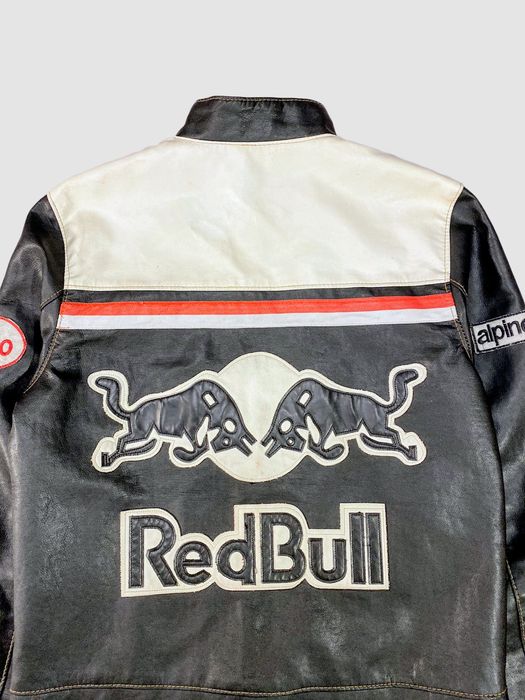 Red Bull RedBull Rare Vintage 90s Leather Jacket "M" | Grailed