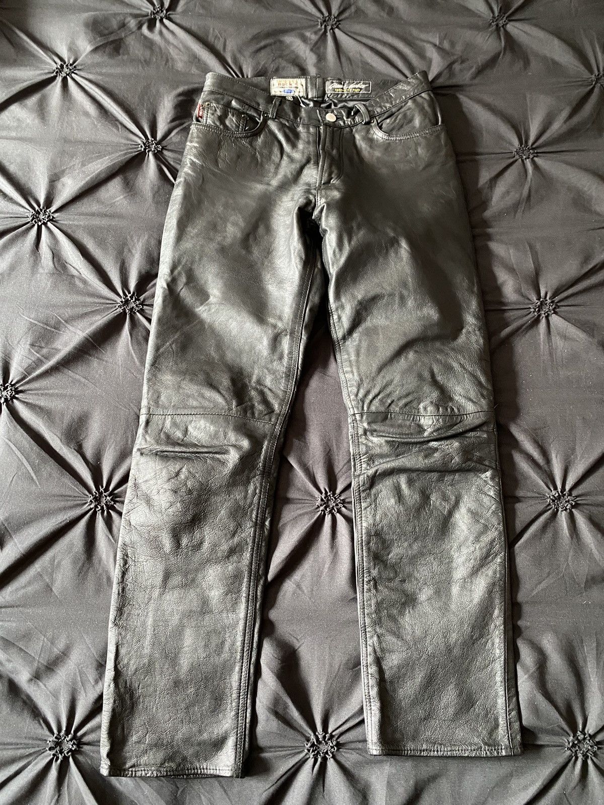 Vintage Vintage Crazy Leather Pants Biker playboi carti style | Grailed