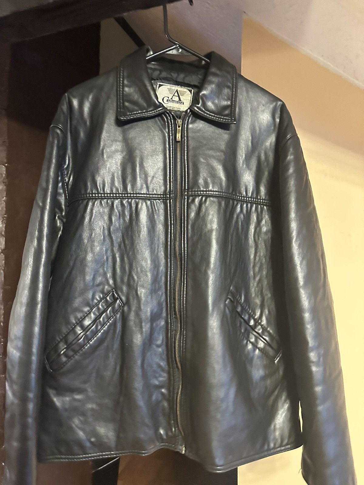 A Collezioni × Leather Jacket × Vintage ITALIAN MADE Leather Jacket ...