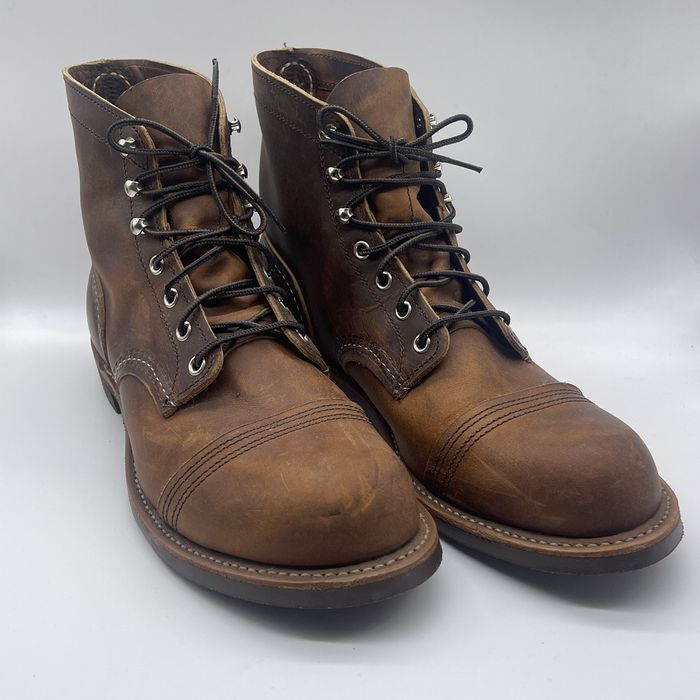 Red Wing Iron Ranger Vibram Red Wing Shoes Copper & Leather 8085 | Grailed