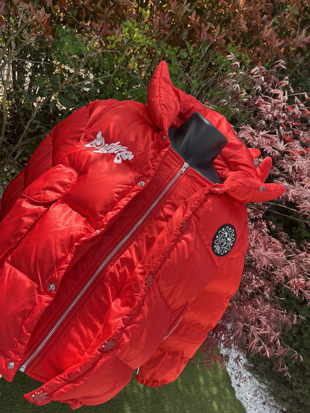 Designer Glocler Flare Collar Puffer Jacket | Grailed