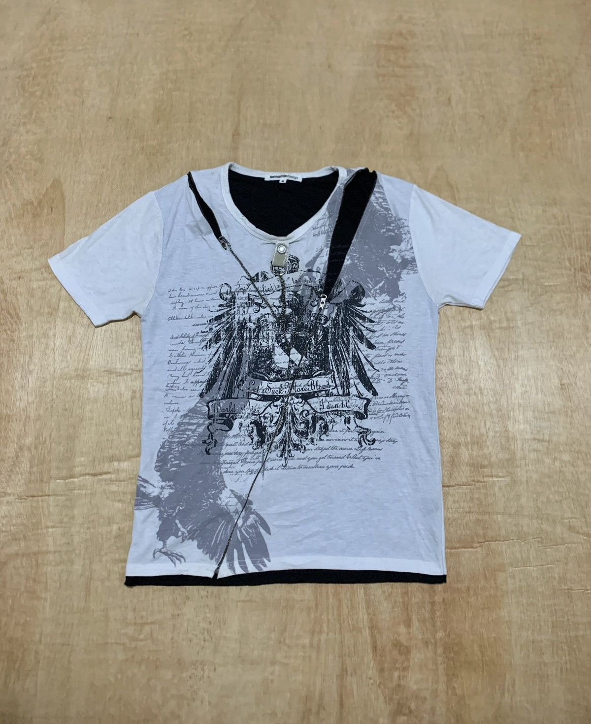 If Six Was Nine Semantic Design Multi zipper Tshirt Punk Style | Grailed