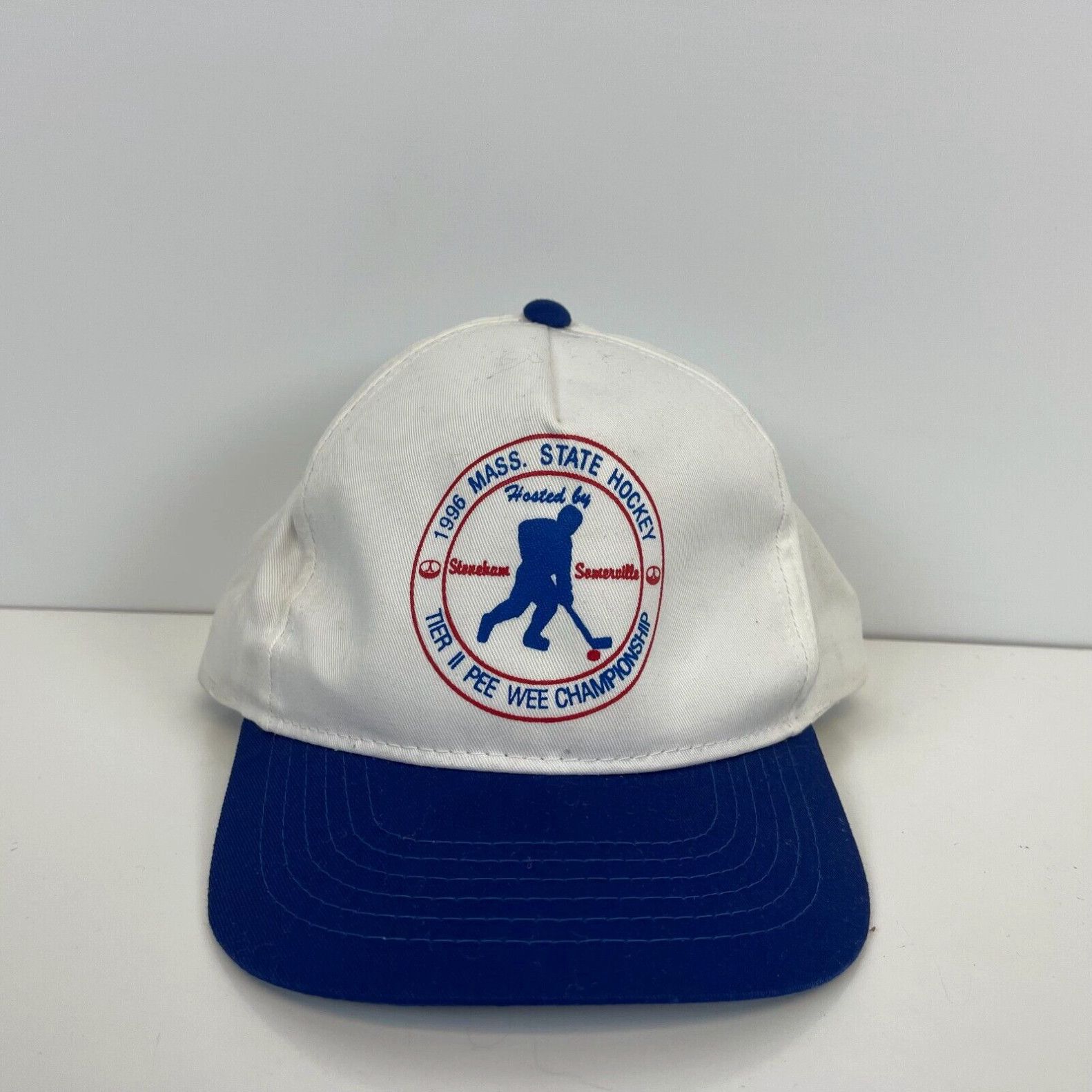 Vintage Massachusetts State Hockey Pee Wee Championship Snapback Hat ...